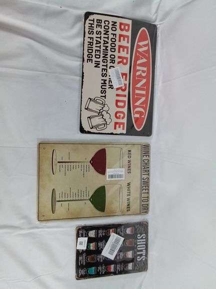 Assortment of 3 - Vintage Metal Tin Signs - Dutch Goat