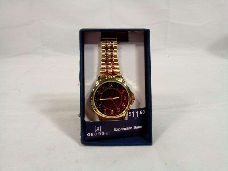 George, Expansion Band Watch, Gold Tone - Dutch Goat