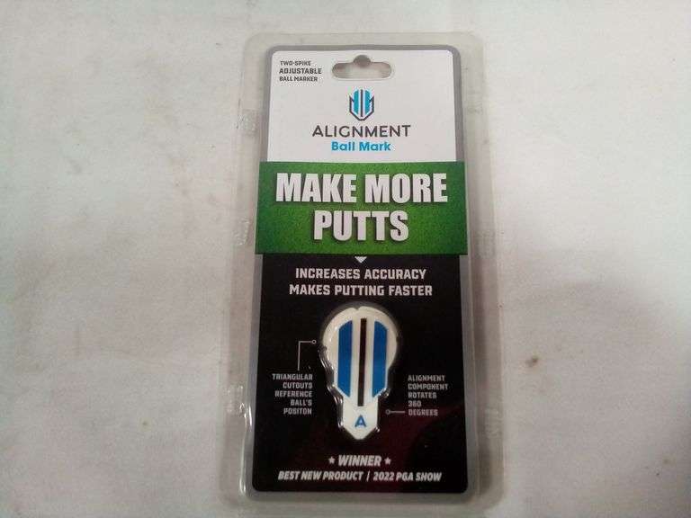 Alignment Two-Spike 360° Rotating Adjustable Golf Ball Marker - Dutch Goat