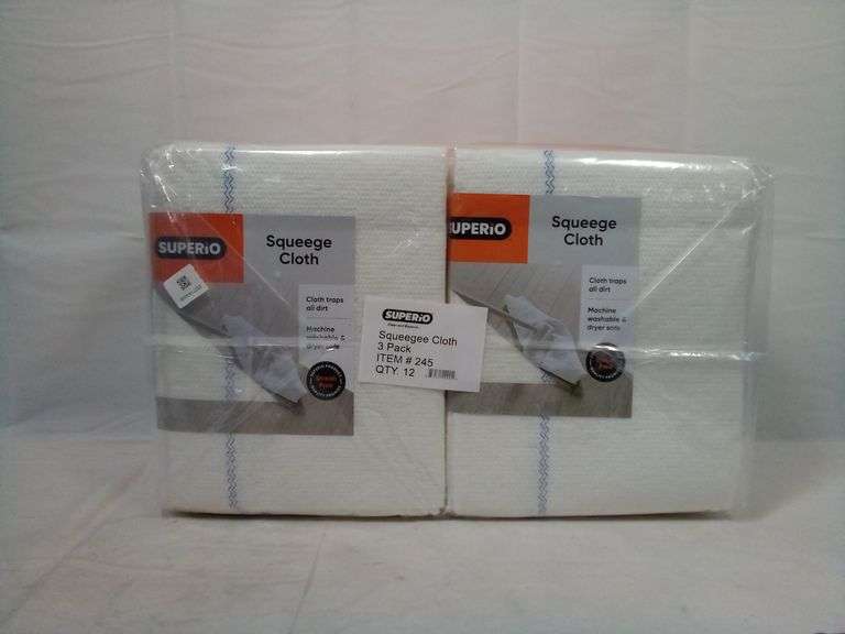 Superio Squeegee Cloth, 3-Pack (Qty: 12) White - Dutch Goat