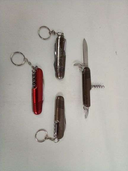 Assortment of 4 - Multi-Tool Pocket Knife Keychains - Dutch Goat