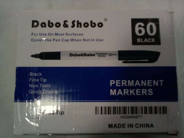 Dabo&Shobo Permanent Markers, Black 60-Count - Dutch Goat