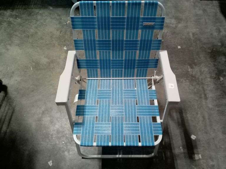 Folding Lawn Chairs White/Blue - Dutch Goat