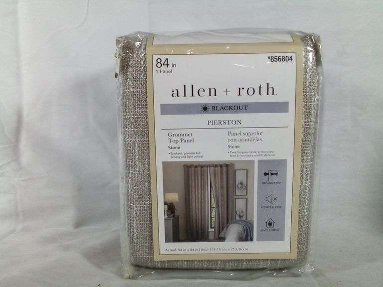 Allen + Roth Pierston 856804 Blackout Grommet Top Panel, 84" Stone ...