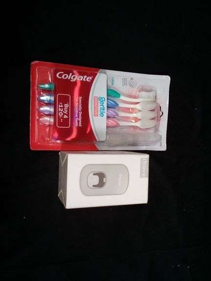 Assortment of 2 - Colgate Toothbrush & ihave Toothpaste Dispenser ...