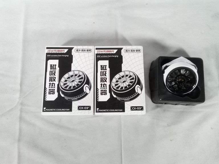 Lot Of 3 Magnetic Cooling Fan, Cooling And Wireless Charging Cooler ...