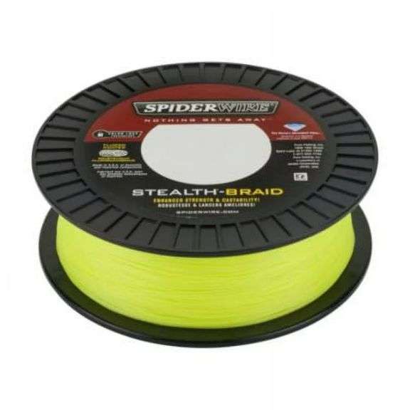 SpiderWire Stealth Superline Hi-Vis Yellow Fishing Line, .50mm 100lb ...