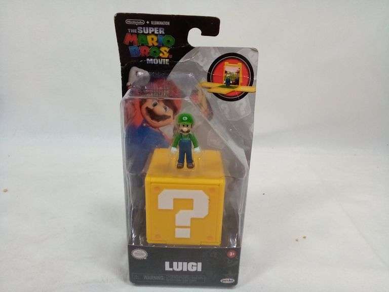 Jakks The Super Mario Bros. Movie - 1.25” Luigi Figure with Question ...
