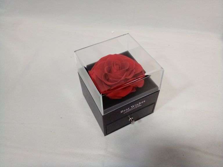Trivin Preserved Real Red Rose Box Gift - Dutch Goat