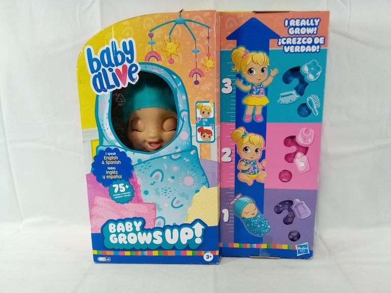 Hasbro Baby Alive Baby Grows Up! Growing and Talking Baby Doll Toy for ...