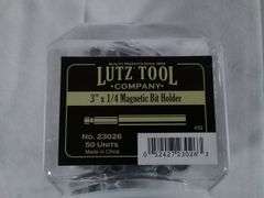 Lutz Tool 23026 3"x1/4 Magnetic Bit Holder, 50-Pcs - Dutch Goat