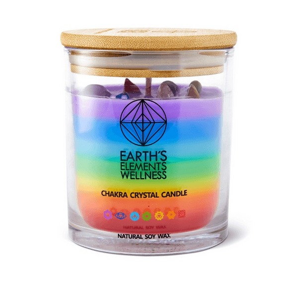 Earth's Elements Wellness Chakra Crystal Candle - Dutch Goat