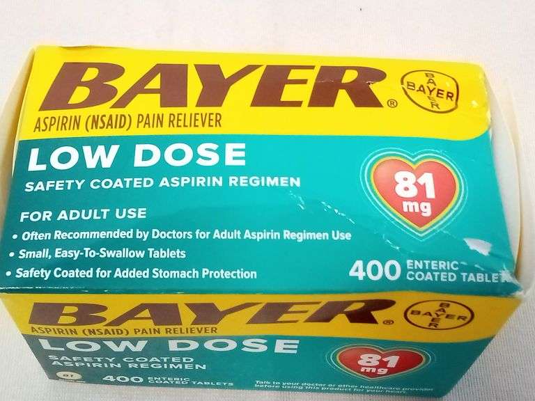 Bayer Aspirin (NSAID) Pain Reliever - Low Dose, 81mg 400-Enteric Coated ...