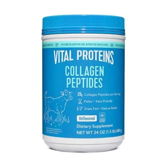 Vital Proteins Collagen Peptides Unflavored Dietary Supplement, 24oz ...