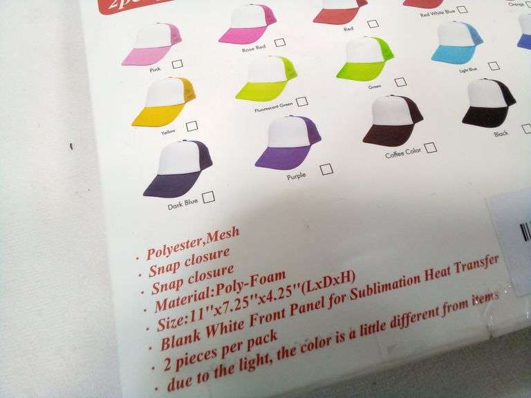 MR.R Sublimation Blanks Polyester Mesh Cap/Hat Two Tone Trucker Summer ...