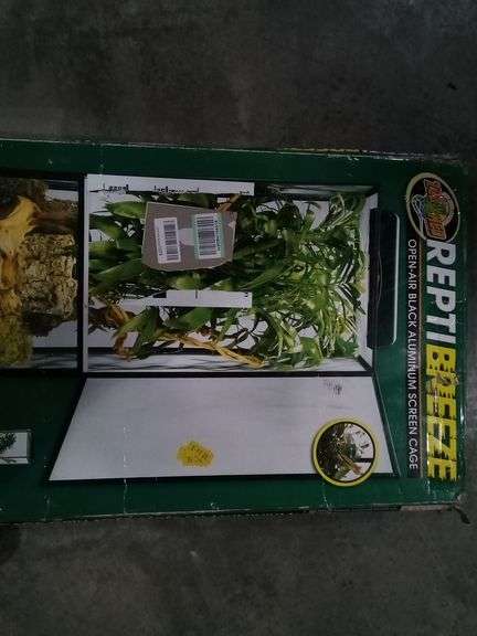 Zoo Med, ReptiBreeze Open Air Aluminum Screen Cage, XL Size, Black ...
