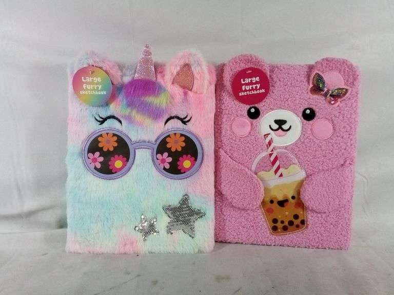 Assortment of 2 - Votum Large Furry Sketchbook Diary Journal Notebooks ...