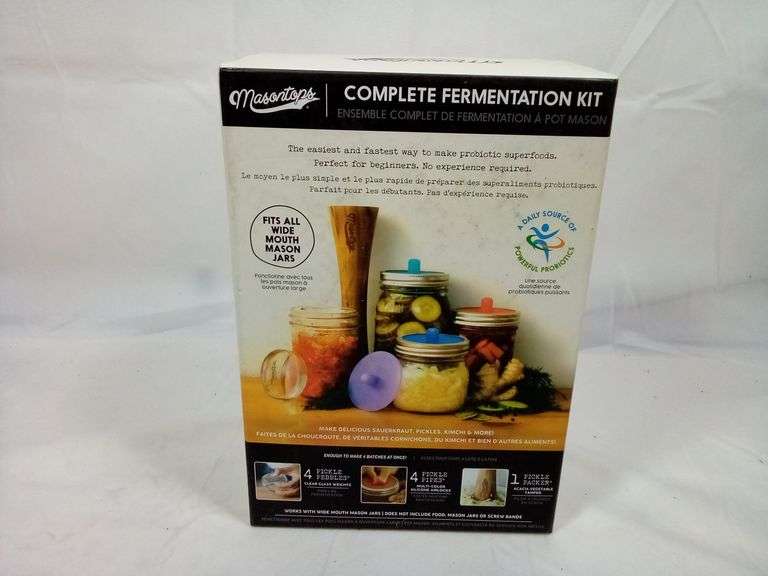 Masontops Complete Mason Jar Fermentation Kit - Fits All Wide Mouth ...