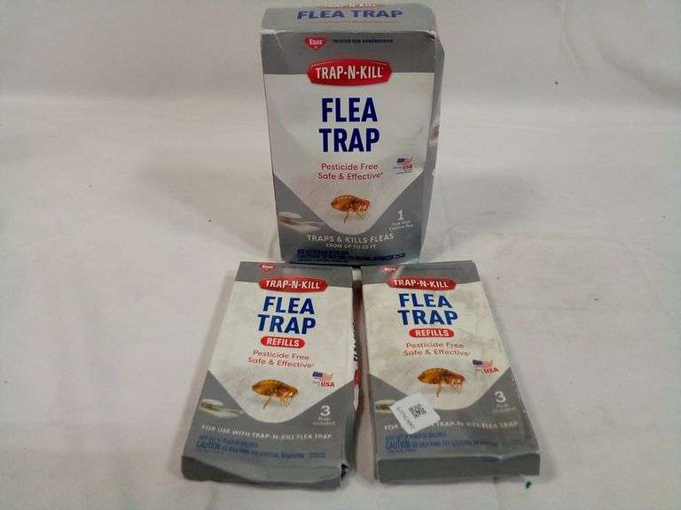 Lot of 3 - Enoz, Trap N Kill Flea Trap, Pesticide free Safe & Effective ...