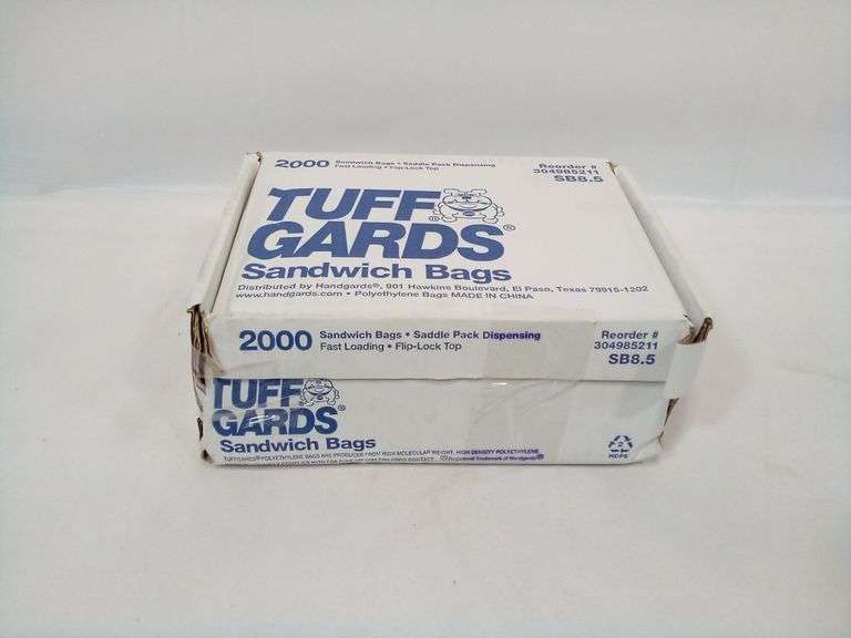 Handgards Tuff Gards Disposable Sandwich Bags, 6.5"x7" SB8.5 Clear 2000 ...