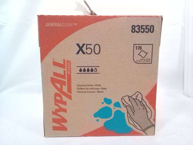 WypAll General Clean X50 Cleaning Cloths, White 8.34"x12.5" 176-Count ...