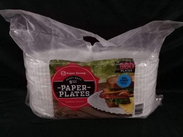 Super Strong Heavy-Duty Paper Plates, 9", Pack Of 600 - Dutch Goat