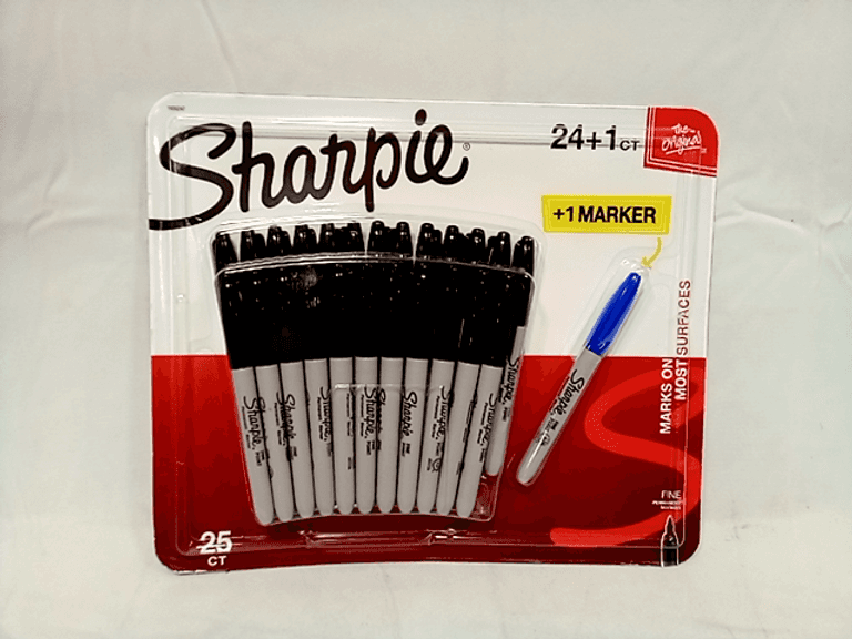 Sharpie Permanent Marker, Fine Point, 24 Black + 1 Blue . - Dutch Goat