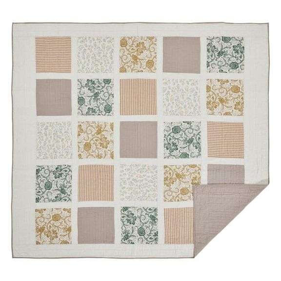 VHC Brands April & Olive Farmhouse Collection Dorset Quilt Patchwork ...