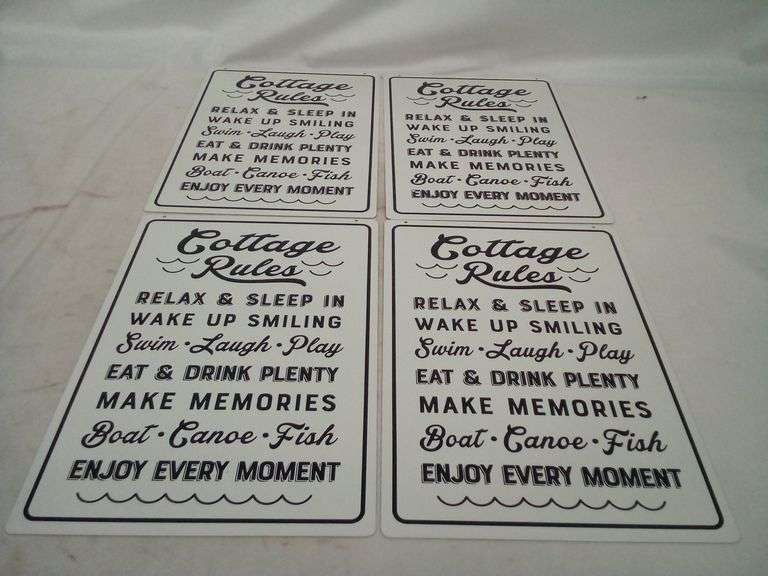 Cottage Rules Wall Hanging Quote Sign, 13" - Dutch Goat