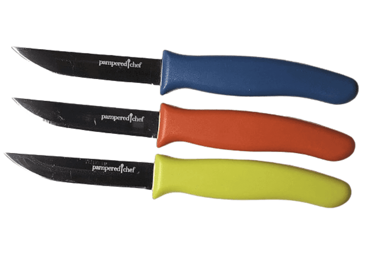 Pampered Chef Kitchen Paring Knife Set, 3 Piece - Dutch Goat