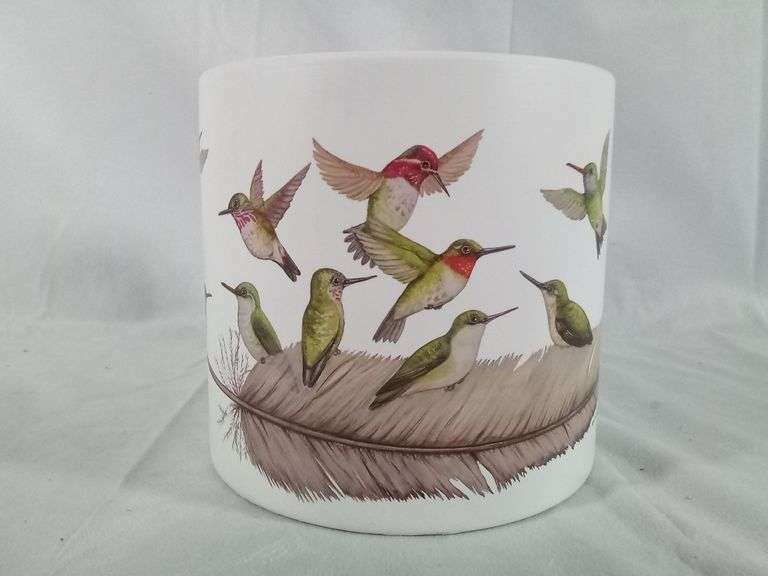 Abbott Collection Home Large Hummingbirds Planter, 5.75" White - Dutch Goat