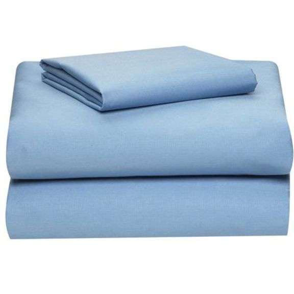 OCM Microfiber Twin XL Sheets Set, Light Blue 3-Piece - Dutch Goat