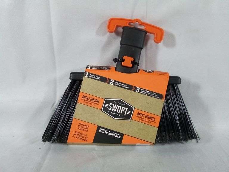 SWOPT Multi-Surface All-Purpose Upright Angle Broom, 48" - Dutch Goat