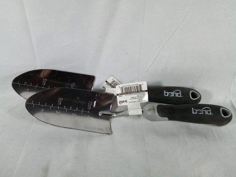 Lot of 2 - Bond 1952 Stainless Steel Hand Trowel - Dutch Goat