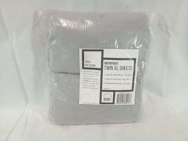 OCM Microfiber Twin XL Sheets Set, Gray - Dutch Goat