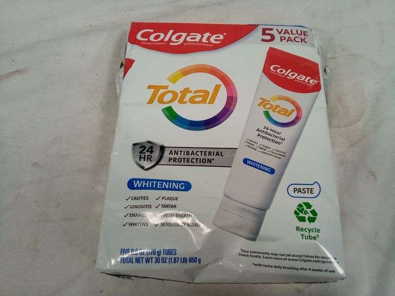 Colgate Total Whitening Toothpaste, 6 Oz (Pack of 5) - Dutch Goat
