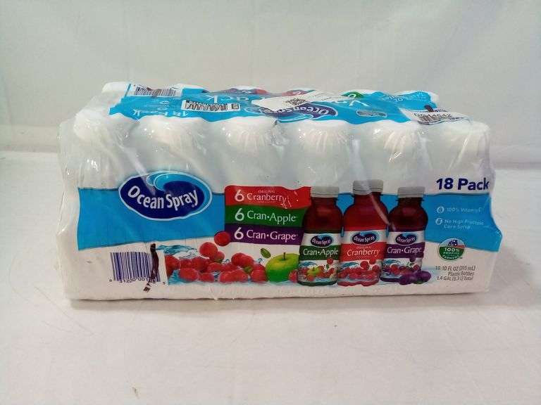 Ocean Spray Juice Drink Variety Pack, 10oz ea. 18-Plastic Bottles ...