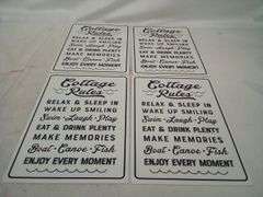 Cottage Rules Wall Hanging Quote Sign, 13" - Dutch Goat