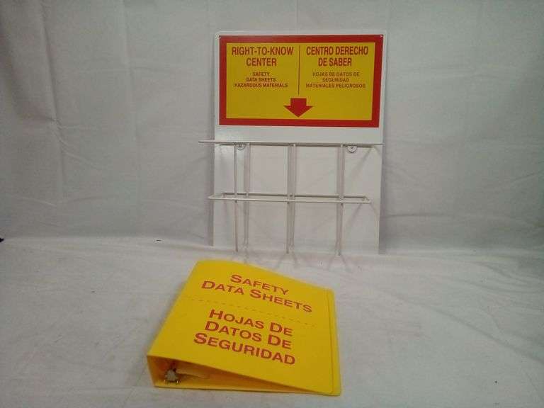 2" Saftey Data Sheet Folder, Steel Folding Shelves And Wall Mounted ...