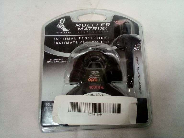 Opro Mueller Matrix Mouth Guard with Strap, Adult 9+ Black - Dutch Goat