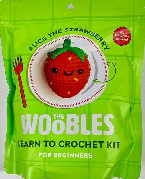 The Woobles, Alice The Strawberry Learn To Crochet Kit For Beginners ...