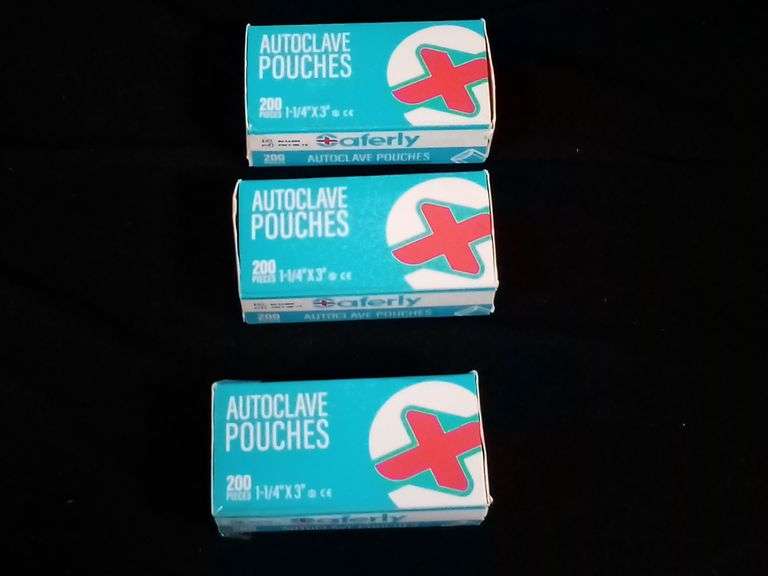 Lot Of 3 Saferly, Self Sealing Autoclave Sterilization Pouches, 200 ...