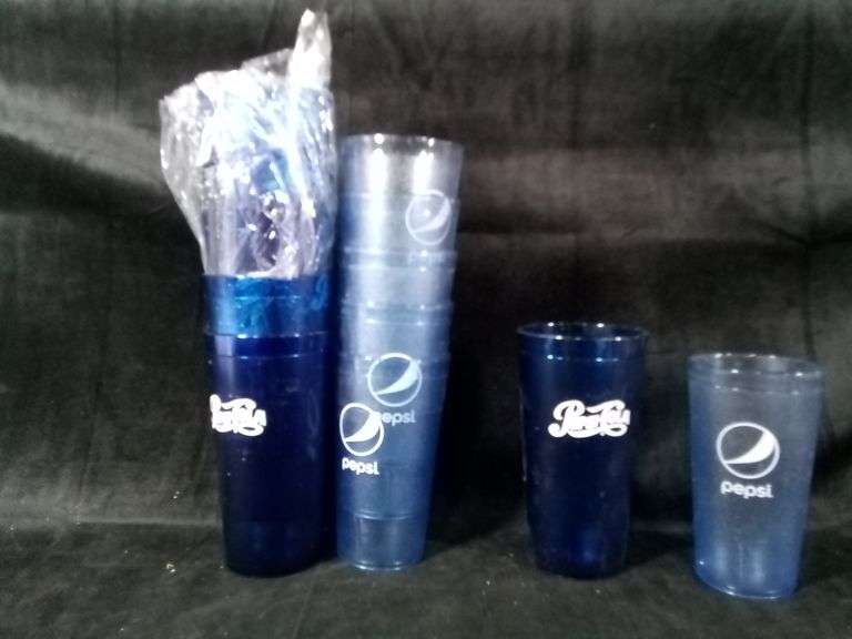 Assortment of 12 Pepsi-Cola & Pepsi Logo Stackable Plastic Tumbler ...