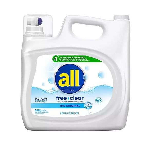 All Free Clear Original Liquid Laundry Detergent – 250 fl oz 166 Loads ...
