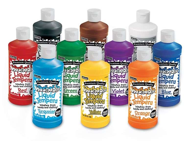 Lakeshore Washable Liquid Tempera Paint Set – 10 Count - Dutch Goat
