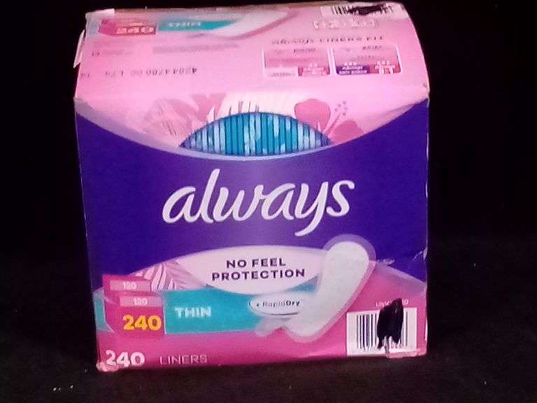 Women's Always No Feel Protection Thin Daily Liners – 240 Count - Dutch ...