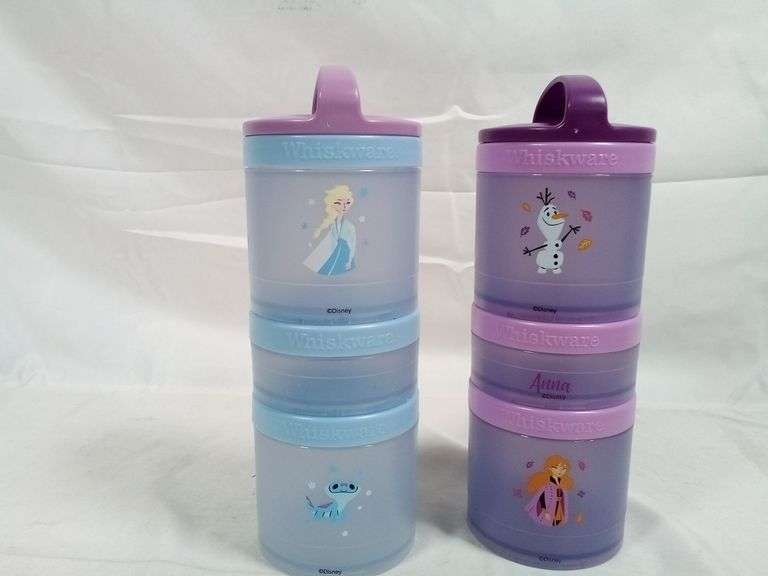 Lot Of 2 Whiskware, Disney Frozen Stackable Snack Pack Containers Combo ...