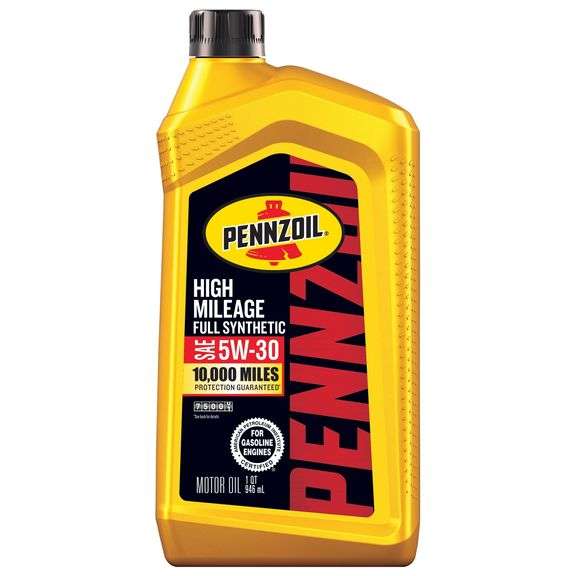 Lot of 6 Pennzoil High Mileage Full Synthetic Motor Oil – 1 Quart SAE ...