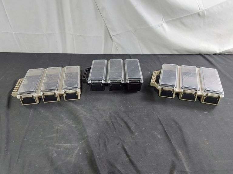 Lot of 3- Compartment Stackable Sealed Organization Boxes - Dutch Goat